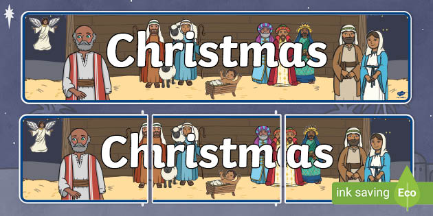 Christmas Banner - Religious Nativity | Religious Education