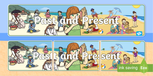 Seaside Past and Present Display Banner (teacher made)