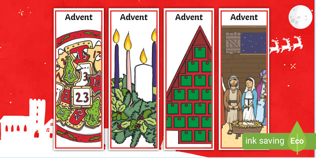 FREE! - Advent Bookmarks | Seasonal Resources | Twinkl