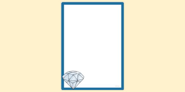 Hard Diamond Page Border | Page Borders | Twinkl