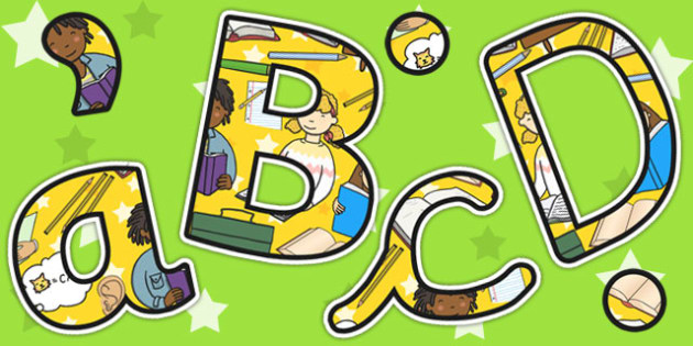 English Themed A4 Display Lettering (teacher made)