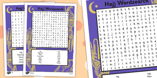 Hajj Wordsearch (teacher made)