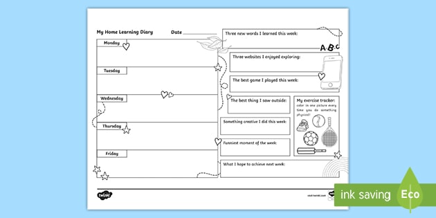 My Home Learning Diary (teacher made)