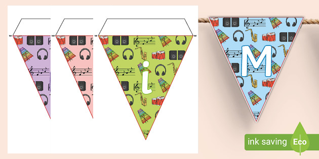 Music Area Bunting (teacher made)