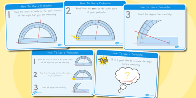 How to Use a Protractor Display Posters (teacher made)