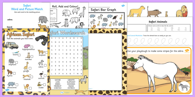 Top Ten Safari Activity Pack (teacher made)