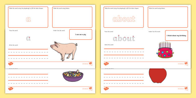 100 High Frequency Words Make Read Write Activity Mats