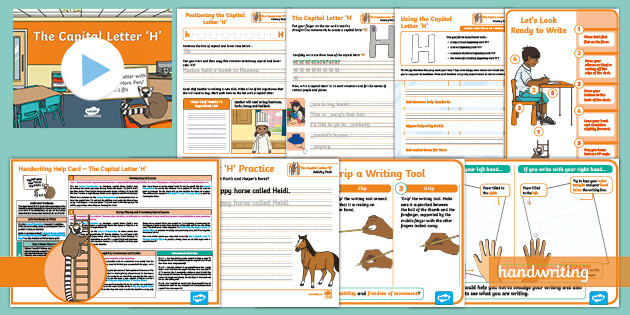 Twinkl Handwriting: The Capital Letter 'H' EYFS/KS1 Activity Pack