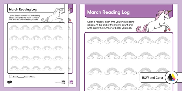 March Reading Log (teacher made)