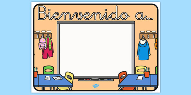 Spanish Welcome to Sign Editable