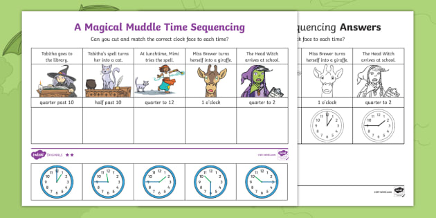 A Magical Muddle Time Challenges Differentiated Worksheets