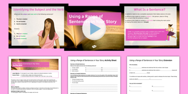 Using a Range of Sentences in Your Story Lesson Pack