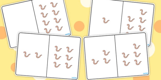 Worm Counting Number Bonds to 8 (teacher made)