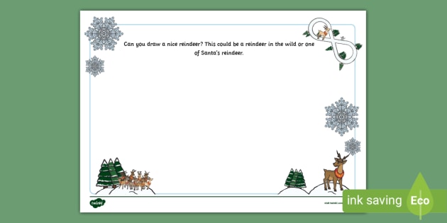 FREE! - Reindeer Drawing Prompt Activity (Teacher-Made)