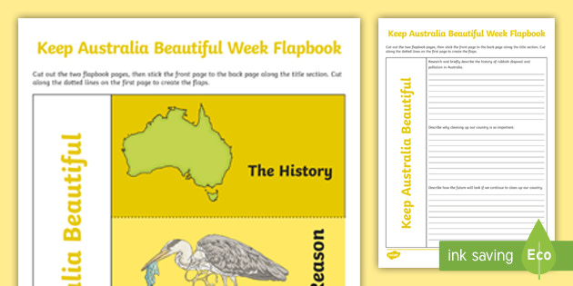 Keep Australia Beautiful Week Flapbook (teacher made)