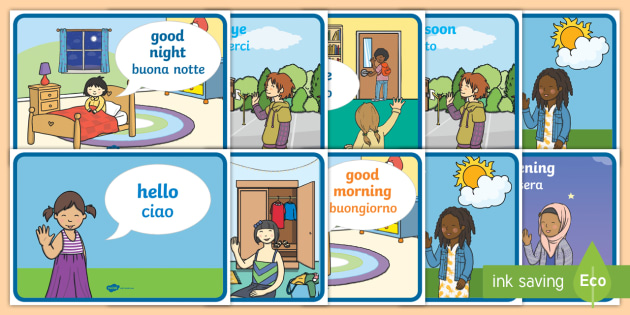 English Greetings Display Poster English/Italian - English Greetings ...