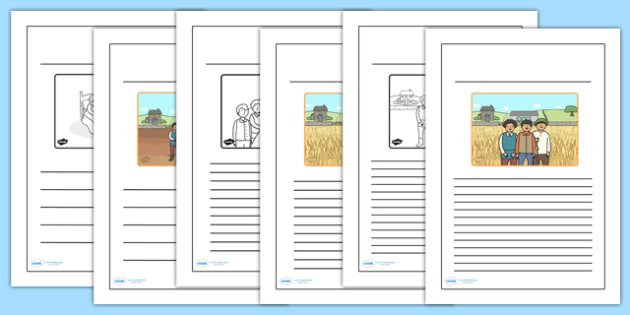 The Farmer and His Sons Story Writing Frames - writing template