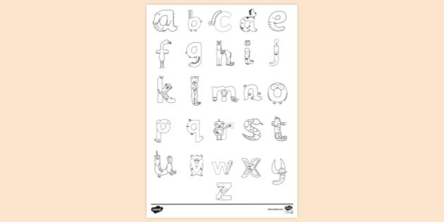 FREE! - Alphabet Educational Colouring Page | PDF | Colouring Sheet