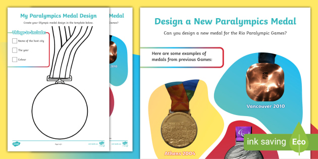Rio 2016 Paralympics Design a New Medal SEN Worksheet / Worksheet ...