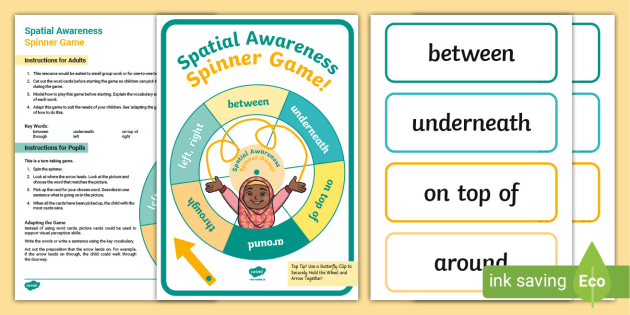 Spatial Awareness Spinner Game (teacher made)