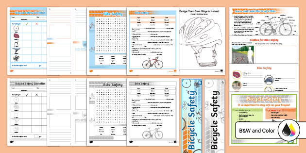 Bicycle Safety Information Activity Pack (teacher made)