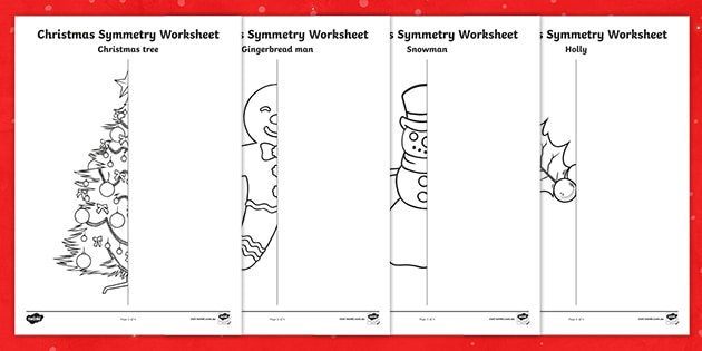 Christmas-Themed Symmetry Activity | Grade 2–4 | Twinkl Math