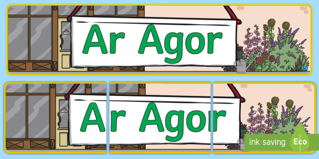 Baner Arddangos Ar Agor (Teacher-Made)