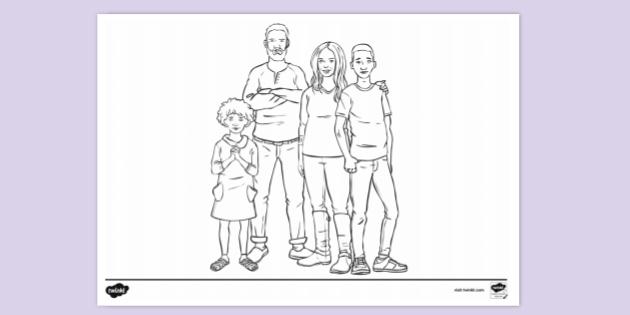 FREE! - Family Colouring Sheet | Colouring Sheets