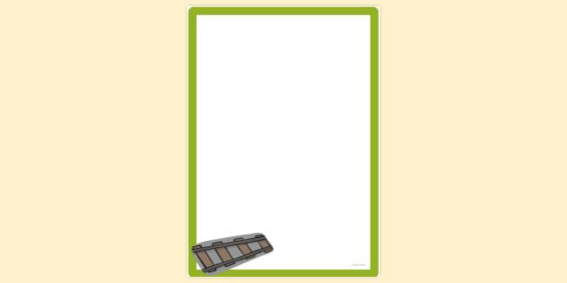 FREE! - Simple Blank Train Tracks Page Border | Page Borders | Twinkl