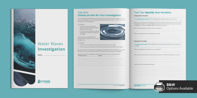 Water Waves Investigation Booklet | Science | Beyond
