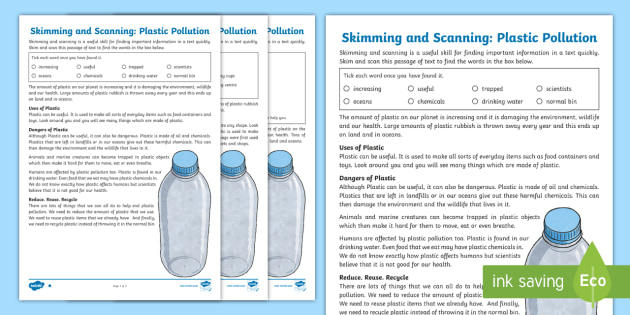 * NEW * Plastic Pollution Differentiated Skimming and Scanning
