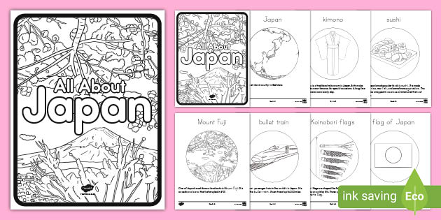 All About Japan Trace and Color Activity Booklet