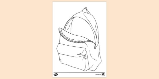 FREE! - School Bag Colouring | Colouring Sheet