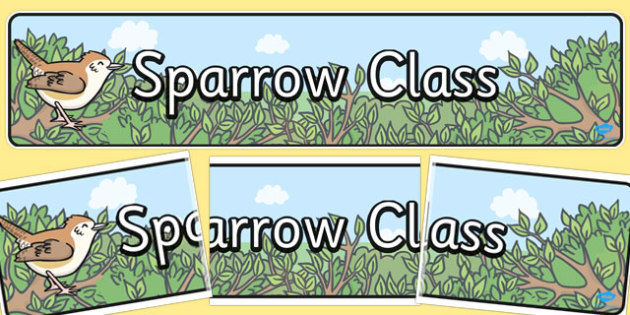 FREE! - Sparrow Themed Classroom Display Banner