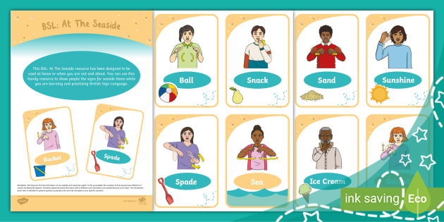 BSL: At The Seaside (teacher made)