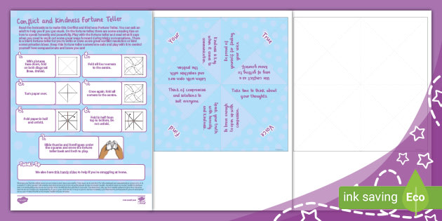 Conflict and Kindness Fortune Teller (teacher made)