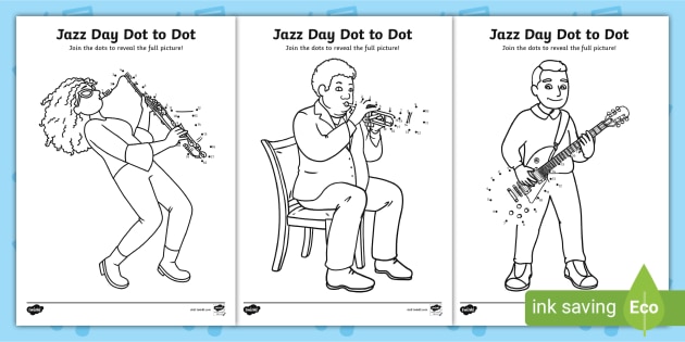 FREE! - International Jazz Day Dot to Dot - Primary Resources