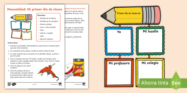 Primer Da De Preescolar Primer Dia De Escuela Actividades Del Primer Da