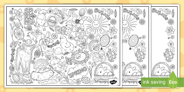 Easter Doodling Activity - Printable Colouring Page for Kids