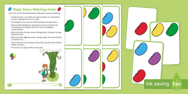 👉 Magic Beans Matching Game Jack and the Beanstalk | Maths
