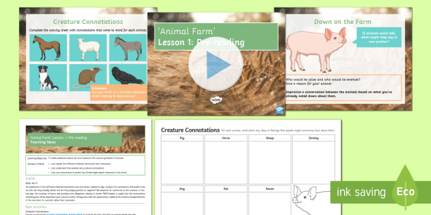 FREE! - GCSE Animal Farm Lesson 1: Pre-reading