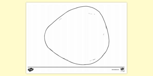 FREE! - Plain Rock Colouring Sheet | Colouring Sheets