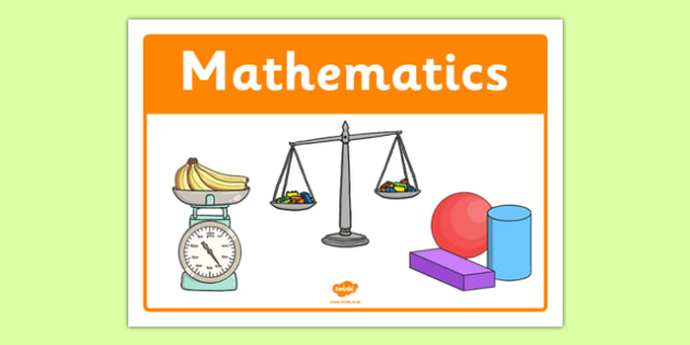 Mathematics Classroom Area Sign (Teacher-Made)