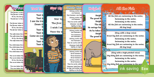 EYLF Nursery Rhyme Display Posters Pack
