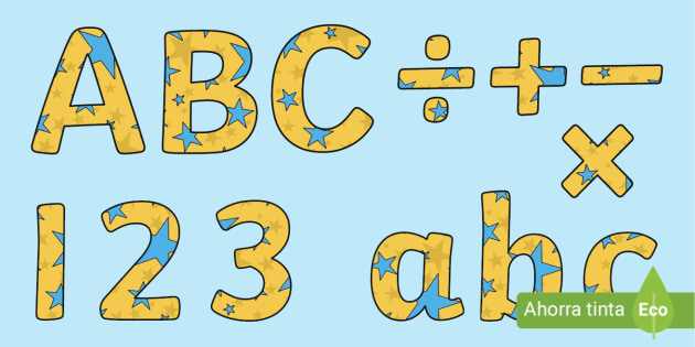 Letras, Números y Símbolos con Estrellas (teacher made)