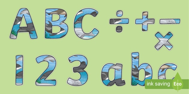 Dolphin Display Lettering (teacher made)