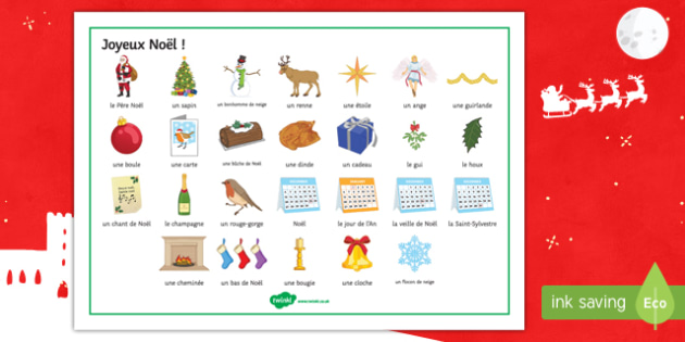 Christmas Word Mat French (teacher made)