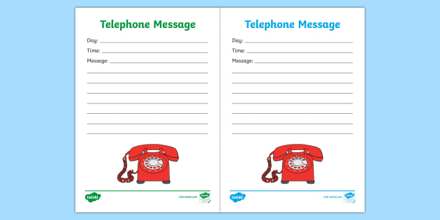 Travel Agents Role Play Telephone Message Sheets - travel agents