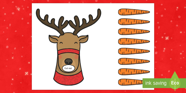 Feed Rudolph Counting Activity (teacher made)