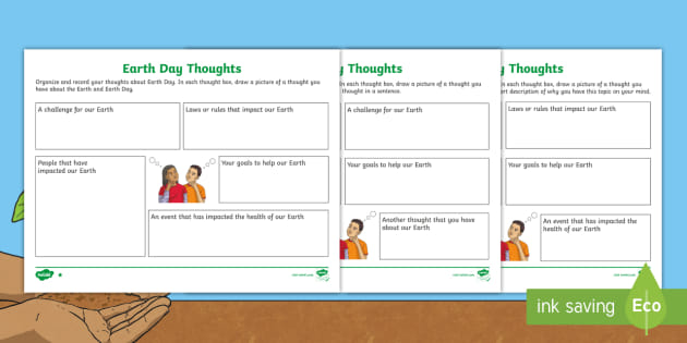 Earth Day Thoughts Graphic Organizer | Twinkl (teacher made)